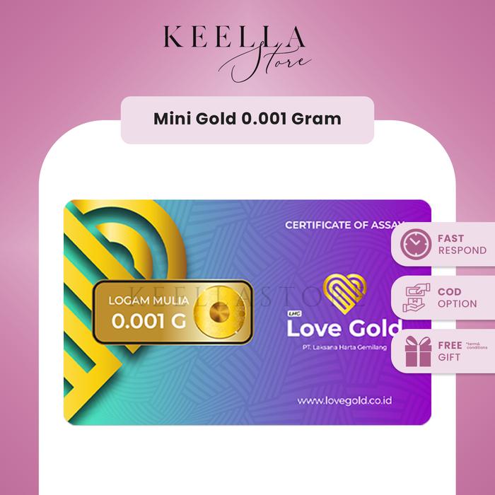 Jual Lovegold Love gold emas mini logam mulia babygold minigold antam ...