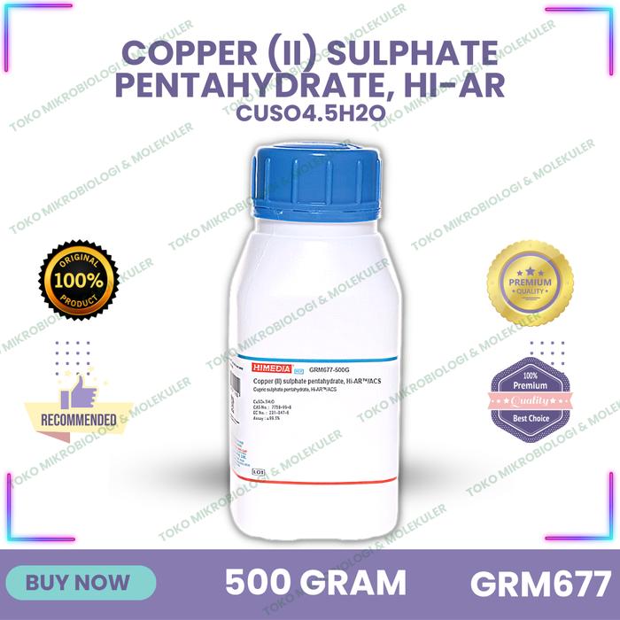 Jual Copper (II) sulphate pentahydrate, Hi-AR | CuSO4.5H2O, 500 gram ...