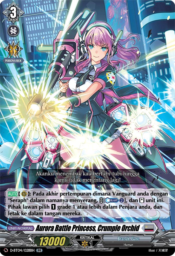 Jual Aurora Battle Princess, Crumple Orchid (RR) | D-BT04 | Bahasa Vanguard - Jakarta Barat ...
