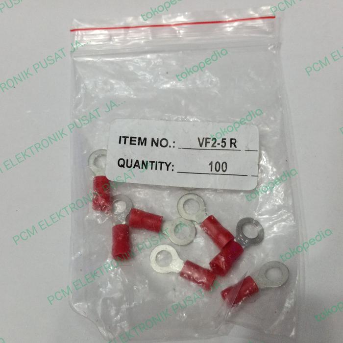 Jual 1708 skun schoon sepatu kabel ring bulat vf2-5 r 2-5 5mm red merah ...