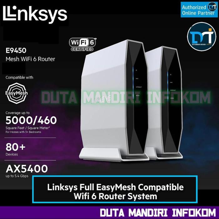 Promo Linksys E9450 - Dual-Band AX5400 WiFi 6 EasyMesh Router Cicil 0% 3x - Jakarta Pusat - Duta ...