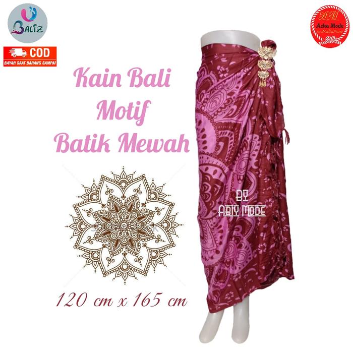 Jual Kain Bali Pantai/Kain Bali Motif Sultan Rumbai/Kain Bali Halus ...