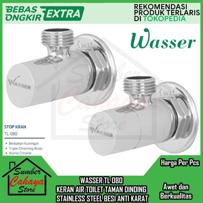 Jual WASSER KERAN AIR TL 080 DINDING TEMBOK WASTAFEL BATHUP STAINLESS ...