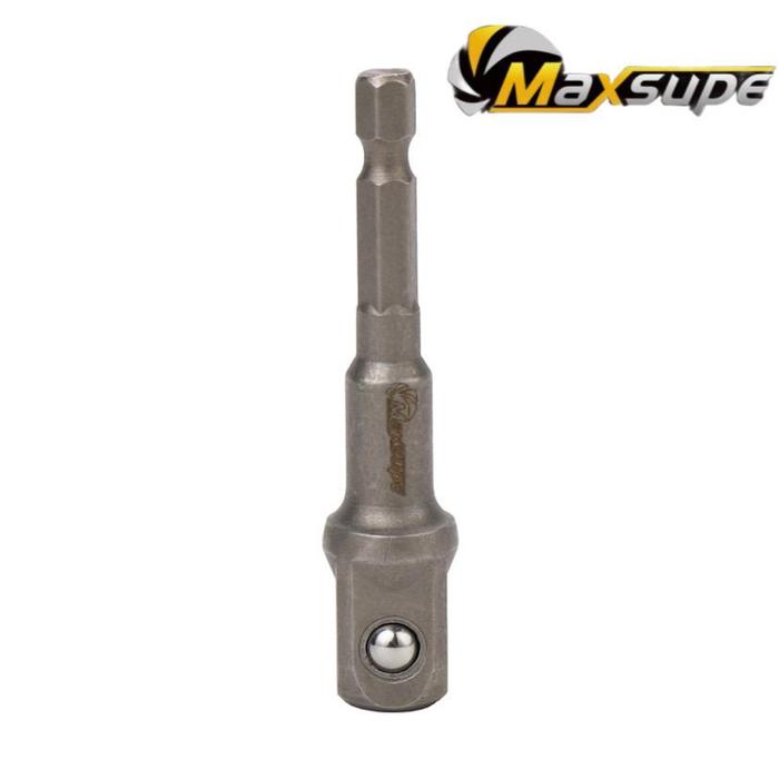 Jual MAXSUPE Adapter Adaptor Kunci Shock Sok Socket 1/2,1/4 Obeng Bor ...