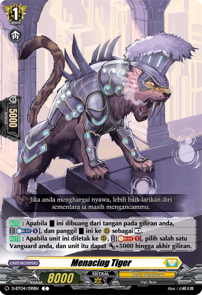 Jual Menacing Tiger (C) | D-BT04 | Bahasa Vanguard - Jakarta Barat - Carttu | Tokopedia