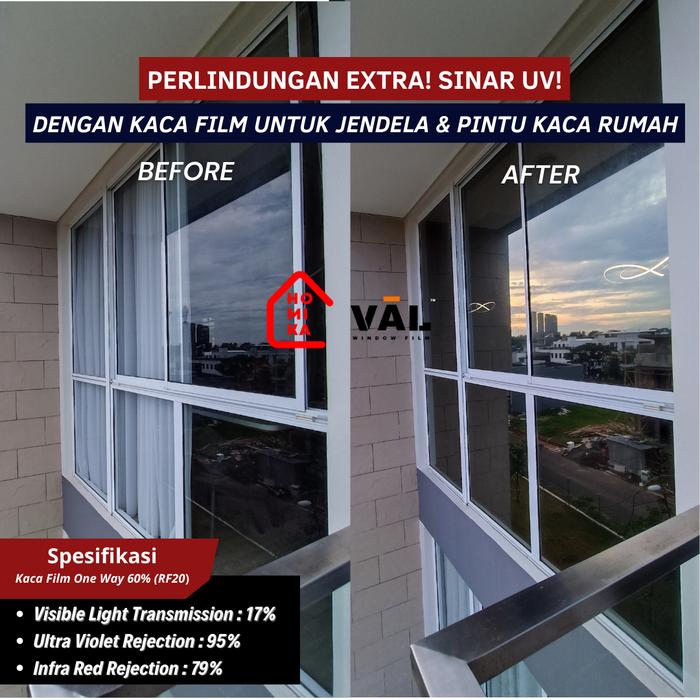 Jual Kaca Film One Way 60% Vinallum VAL Rumah Jendela Cermin - Jakarta ...