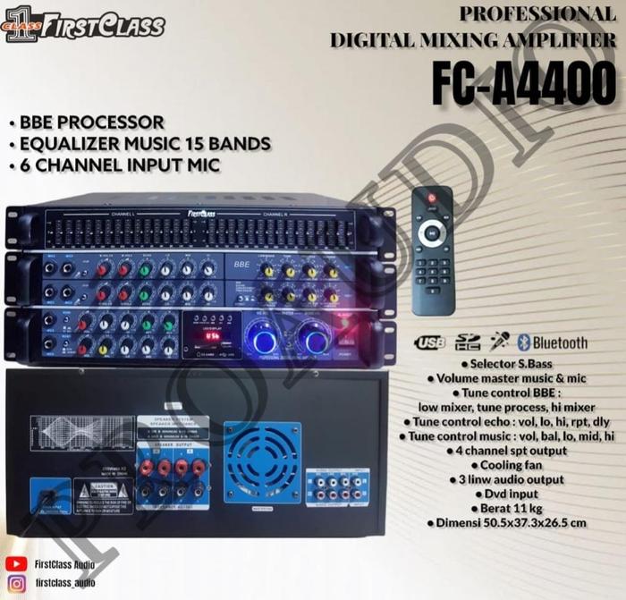 Jual AMPLIFIER FIRST CLASS FC A4400 FC A 4400 FC-A4400 6 CHANNEL ...