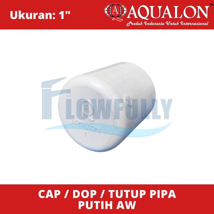 Jual DOP PUTIH 1 INCH AW AQUALON FITTING END CAP TUTUP PIPA 1 DIM POLOS ...
