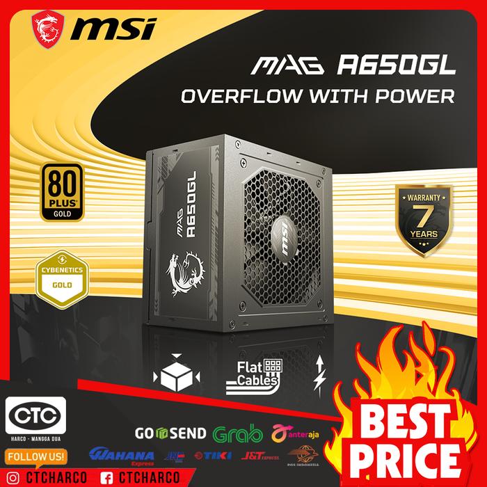 Promo PSU MSI MAG A650GL 650Watt 80+ Gold Full Modular - Power Supply ...