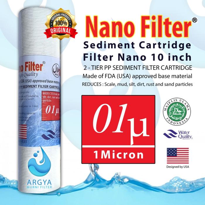 Jual Cartridge filter air / water filter 10" Nano - 01 MICRON - Jakarta ...