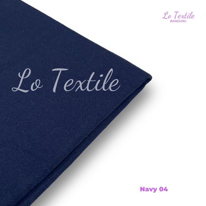 Jual Kain Katun Linen Rami Premium 1 Meter Benang Kemeja - Navy-04 ...