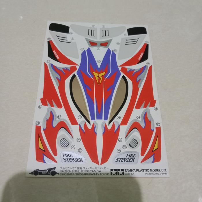 Jual tamiya decal fire stinger sticker tamiya fire stinger - Kota Medan ...
