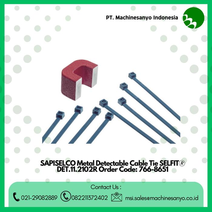 Jual SAPISELCO Metal Detectable Cable Tie SELFIT🄬 - DET.11.2102R - Kab. Bekasi - Machinesanyo ...