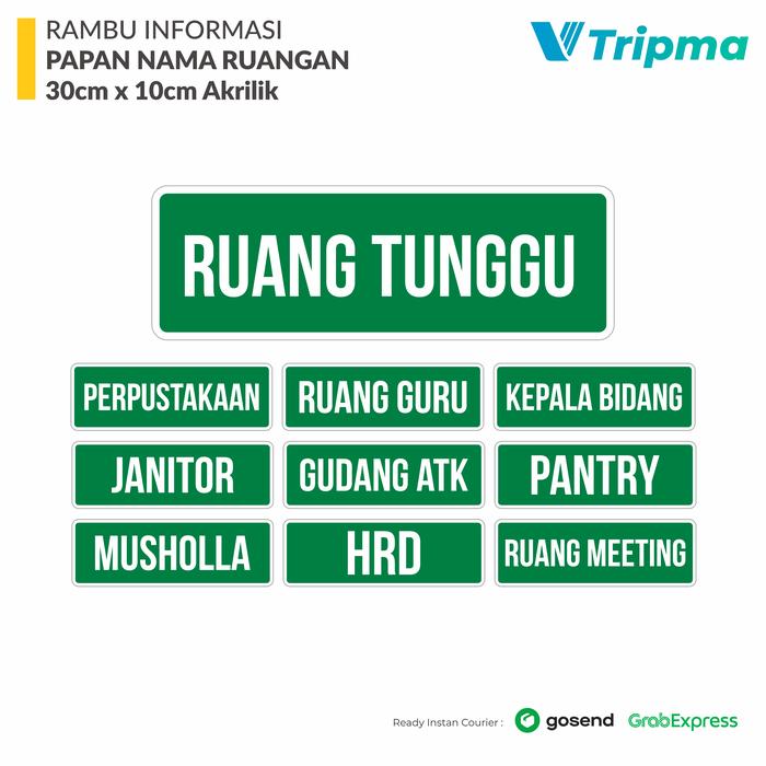 Jual Rambu / Sign Nama Ruang Area Kerja - 30cm x 10cm Acrylic / Akrilik ...