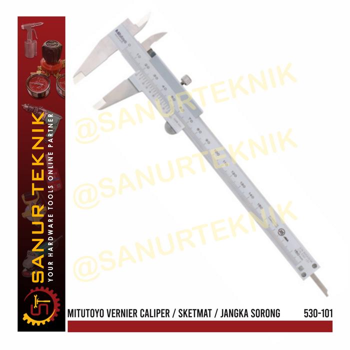 Jual MITUTOYO 530-101 Vernier Caliper / Sketmat / Jangka Sorong 150mm 6 ...