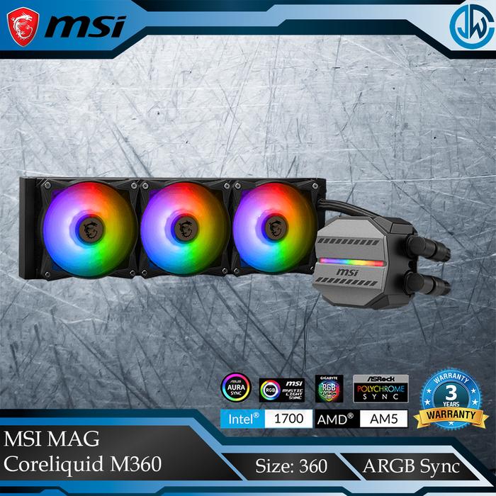 Jual MSI MAG M360 - AIO Liquid CPU Cooler 360MM ARGB|LGA1700|AM5 - Kota Bandung - NetRunner ...