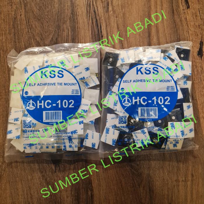 Jual KSS HC-102 Self Adhesive Tie Mount (PEREKAT 3M) - Putih - Jakarta ...