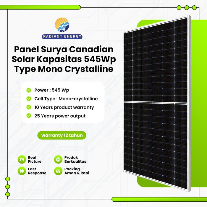 Jual Canadian Solar 550 Wp Solar Panel Best Quality SNI - Kota Depok ...