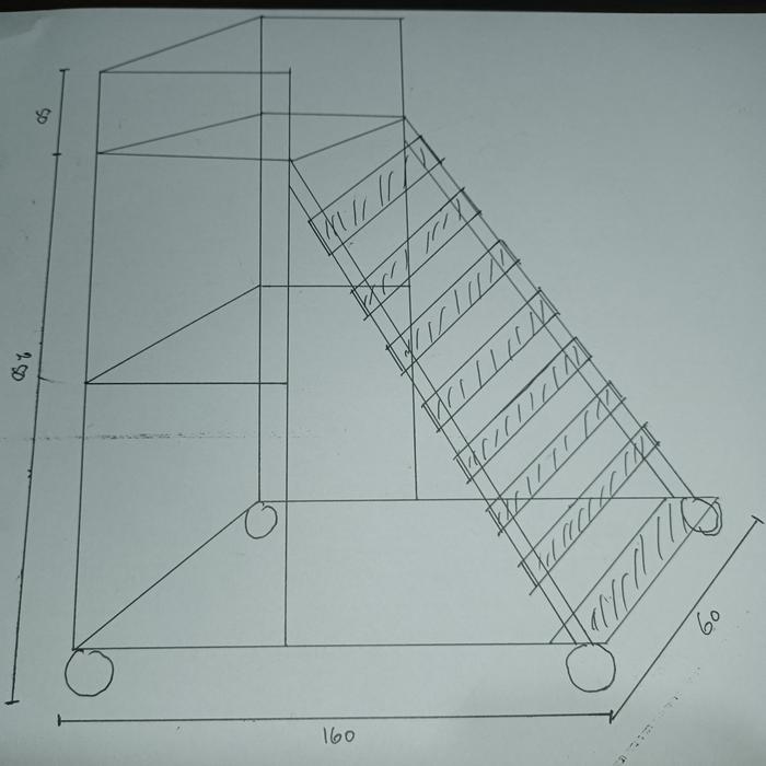 Jual tangga dorong 300x160x60 dg penggerak roda 4 inc - Jakarta Barat ...