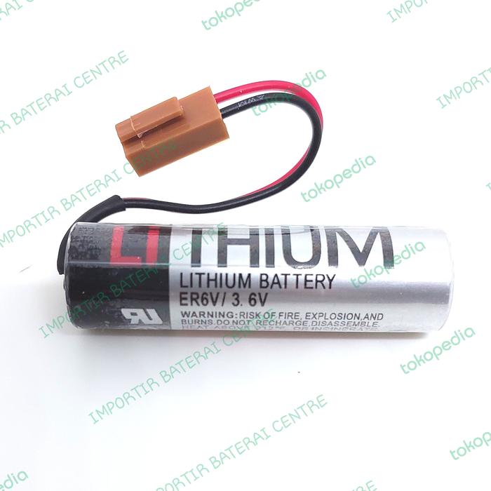 Jual Baterai Battery Lithium PLC Toshiba ER6V AA Coklat Panjang Plug ...