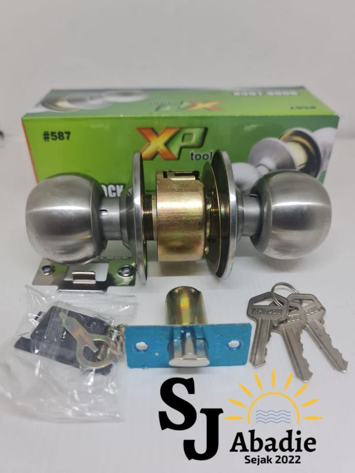 Jual Kunci Handle Pintu Bulat XPTOOL Stainless Steel Door Lock #587 3 ...