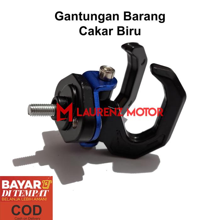 Jual Gantungan Barang Motor 2 Cakar Cocok Universal Motor - Biru ...