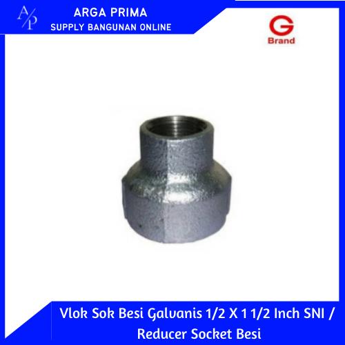 Jual Vlok Sok Besi Galvanis 1/2 X 1 1/2 Inch SNI / Reducer Socket Besi ...