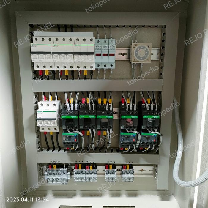 Jual panel pompa 3p star delta 5,5kw dan pompa 3,7kw - MCB 3p 32a ...