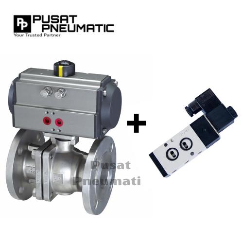 Jual Actuator Ball Valve WCB Flange JIS 10K Single Acting 4 Inch - + Namur - Jakarta Barat ...