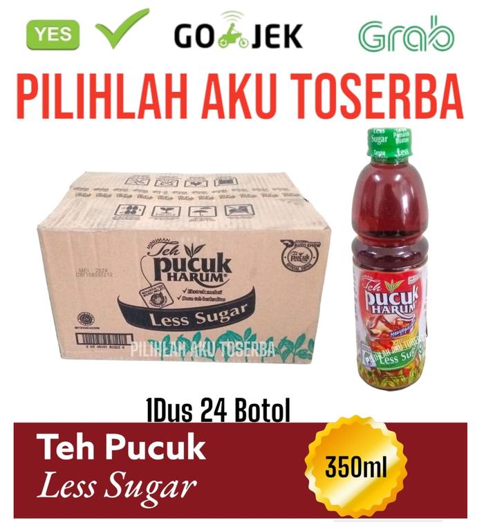 Jual Teh PUCUK Harum LESS SUGAR 350 ml - ( HARGA 1 DUS ISI 24 botol ...