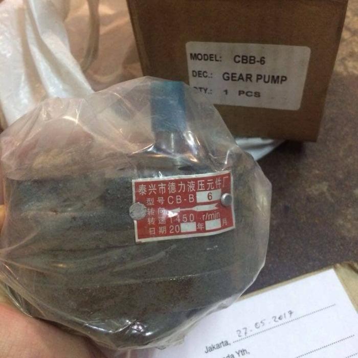 Jual hydraulic gear pump CBB-6 / GEARPUMP CB-B 6CC / POMPA CBB 6CC ...