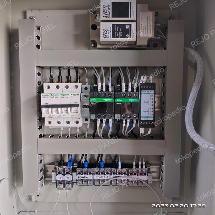 Jual panel pompa bergantian - MCB 1p 20a - MCB 1p 6a - implus relay ...