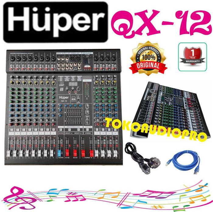 Jual Mixer Huper QX12 12-Channel Mixer Audio with Bluetooth - Jakarta ...