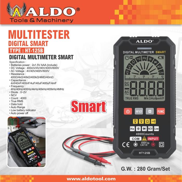 Jual MULTITESTER DIGITAL SMART / MULTIMETER / AVOMETER HT-125B ALDO ...