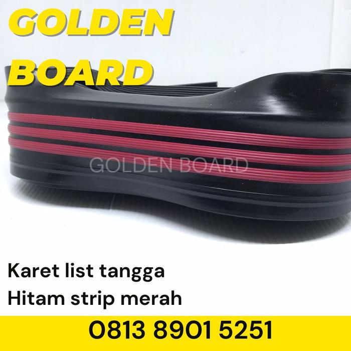 Jual Karet list tangga / step nosing hitam strip merah - Jakarta Barat ...