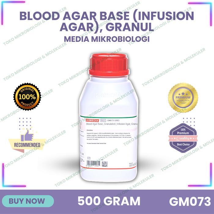 Jual Blood Agar Base (Infusion Agar), granul, Media Mikrobiologi, 500 ...