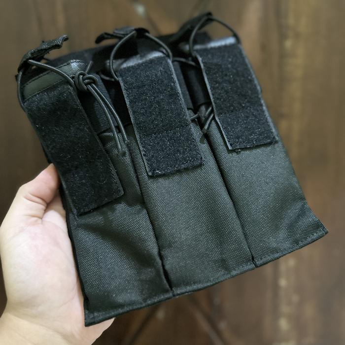 Jual Triple Magazine Pouch Tactical Molle MP5 MP7 MP9 Kriss - Kab ...