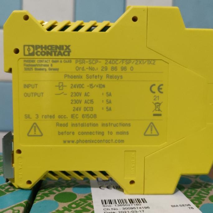 Jual Safety Relay Phoenix Contact Psr-Scp-24Dc/Fsp/2X1/1X2 Original ...