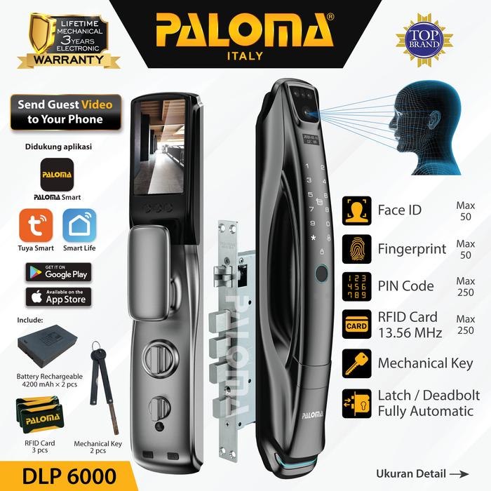 Promo PALOMA DLP 6000 Digital Lock Smart Home Kunci Pintu Door Handle ...
