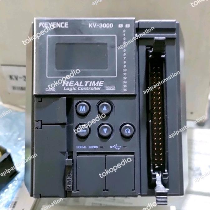Jual Plc Keyence Kv-3000 Cpu Unit 64 I/O Realtime Logic Controller New ...