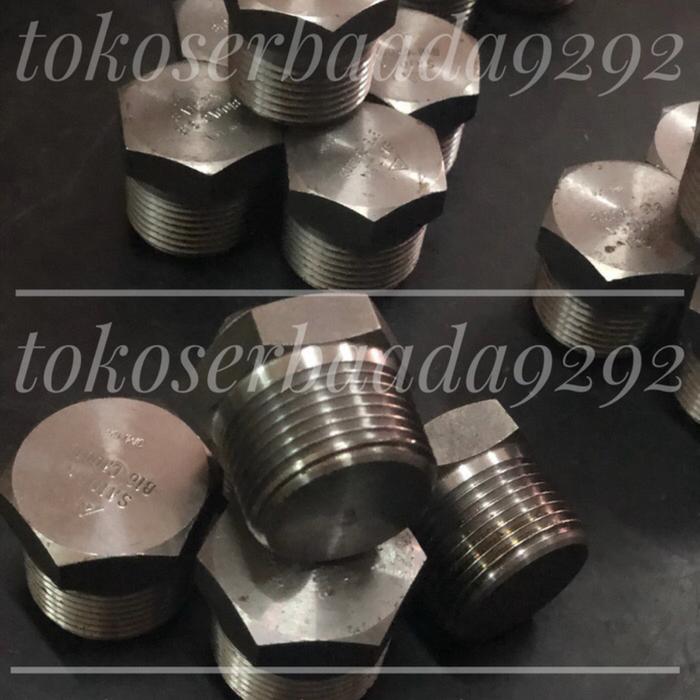 Jual Plug Carbon Steel 6000 1/2" inch , Plug CS 1/2" 6000 NPT besi ...