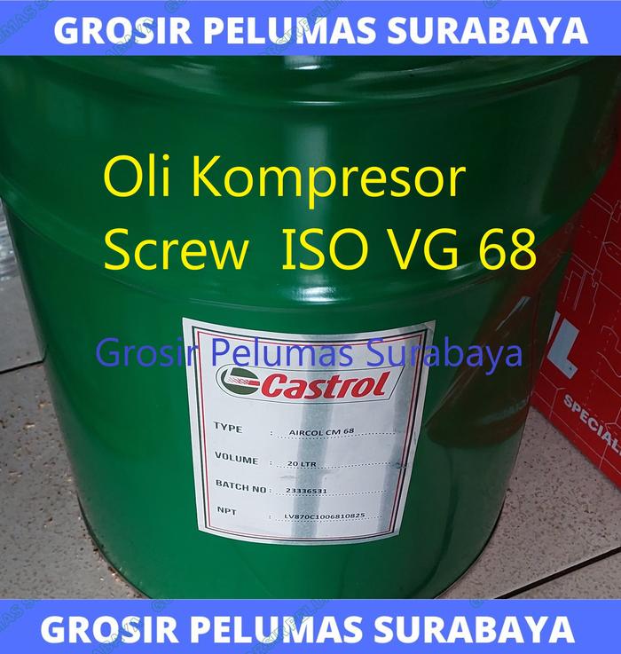Jual oli Castrol Aircol Aircool MR CM 68 pail 20ltr kompresor Compresor oil - Kota Surabaya ...