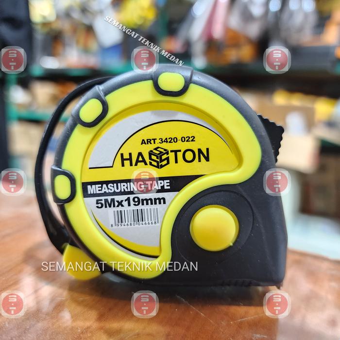 Jual METERAN MEASURING KARET ROLL TAPE 5M 5 M METER 19mm HASSTON 3420 ...