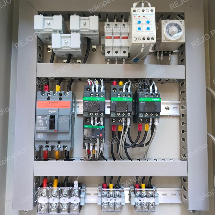 Jual panel star delta 15kw - mccb 3p 40a - kontaktor LC1D25M7 Schneider ...