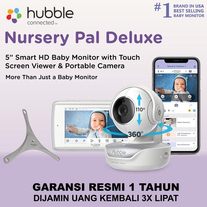 Promo Hubble Nursery Pal Deluxe Smart HD Baby Monitor with Touch Screen ...