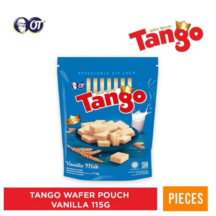 Jual TANGO Wafer Vanilla Milk Chocolate 115g Pouch/Wafer Tango Zip Lock ...
