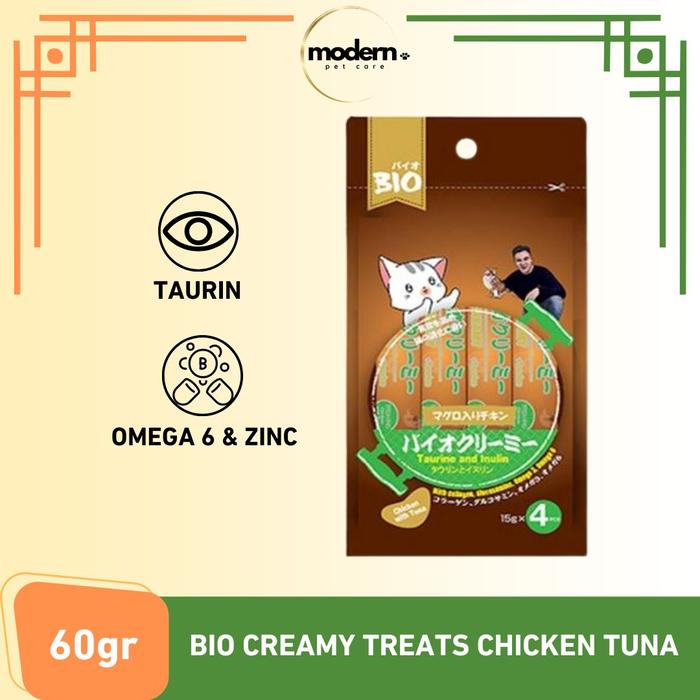 Jual BIO Creamy Treats Cat Snack Chicken Tuna 60gr - Jakarta Timur ...