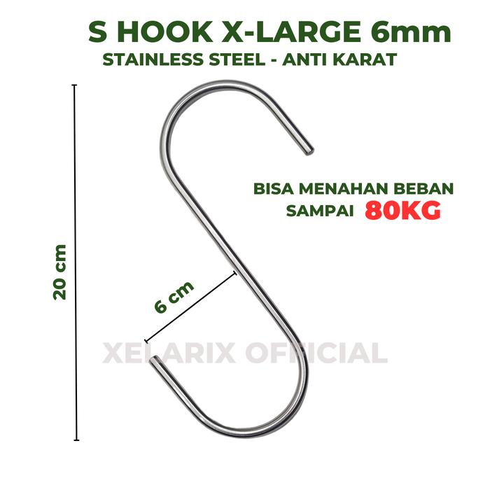 Jual S Hook Gantungan Besar Cantolan Jumbo Baja Stainless Steel dan ...