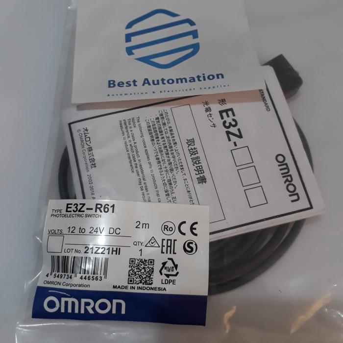 Jual E3Z-R61 2M Photoelectric Switch Omron 12 to 24V DC - Kota Bekasi - Best Automation | Tokopedia