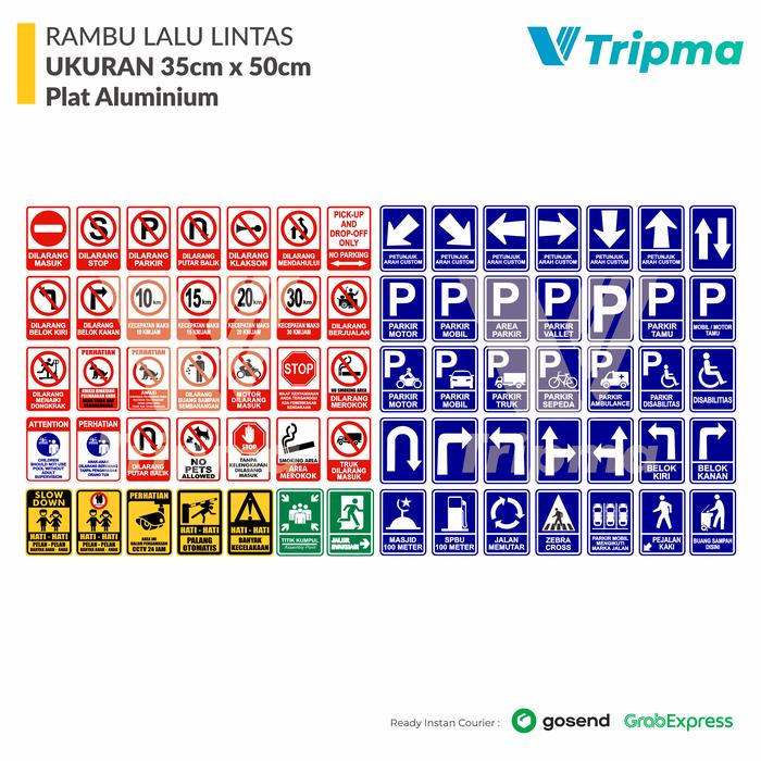 Jual Rambu Lalu Lintas Model Kotak 35cm x 50cm Bisa Custom - Kota ...
